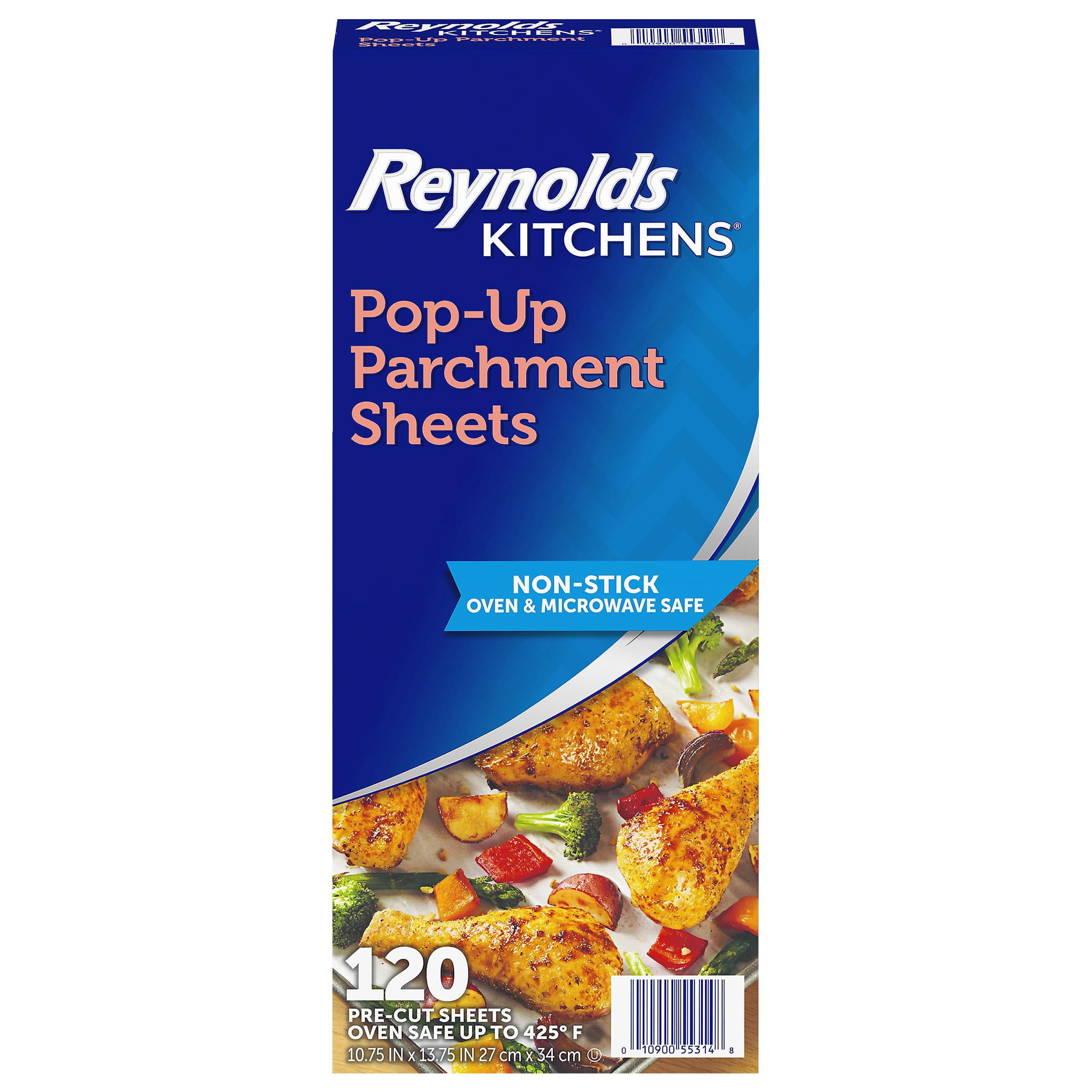 Reynolds Kitchens Pop-Up Parchment Paper Sheets, 10.7x13.75 Inch, 120 ...