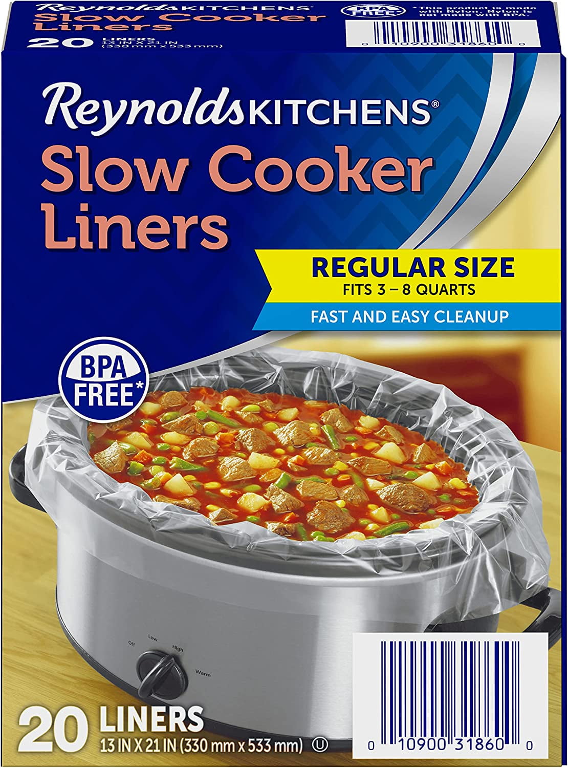 Reynolds Kitchens Disposable Slow Cooker Liners, Regular Fits 3-8 ...