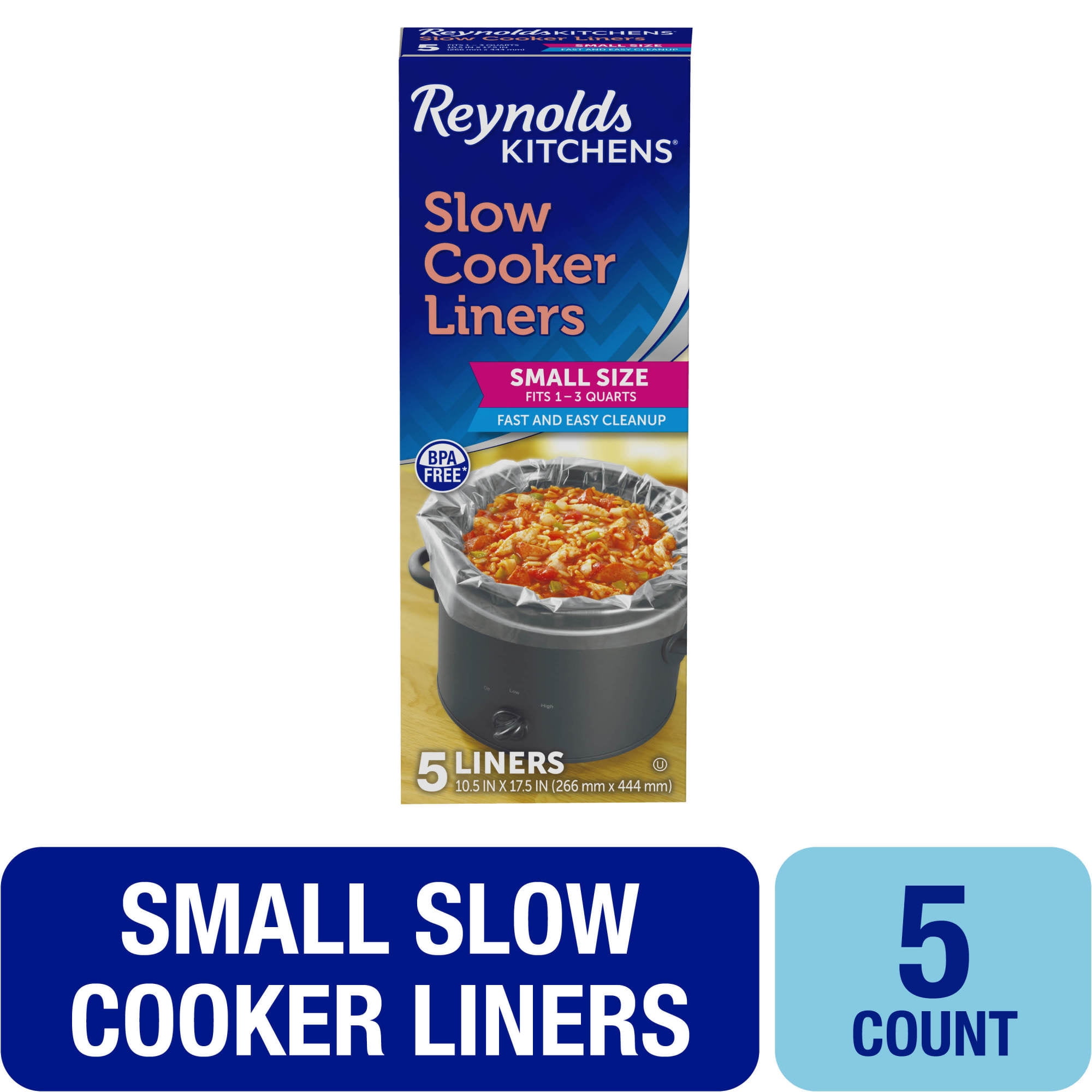 Reynolds Kitchens Slow Cooker Liners, Small (1-3 quart), 5 Count ...