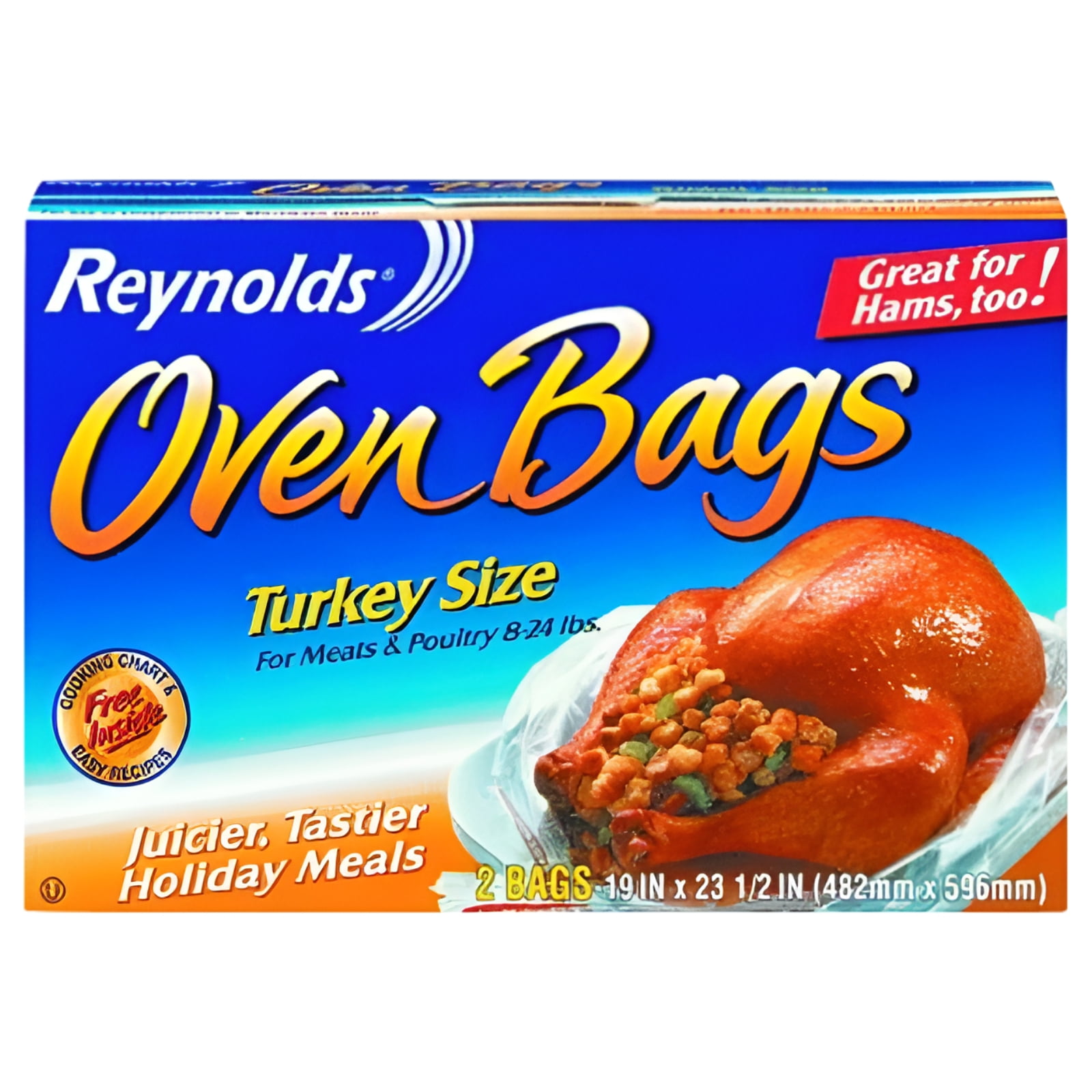 Reynolds Kitchens Roasting & Baking Oven Bags, Turkey Size, 2pk (1 Box ...