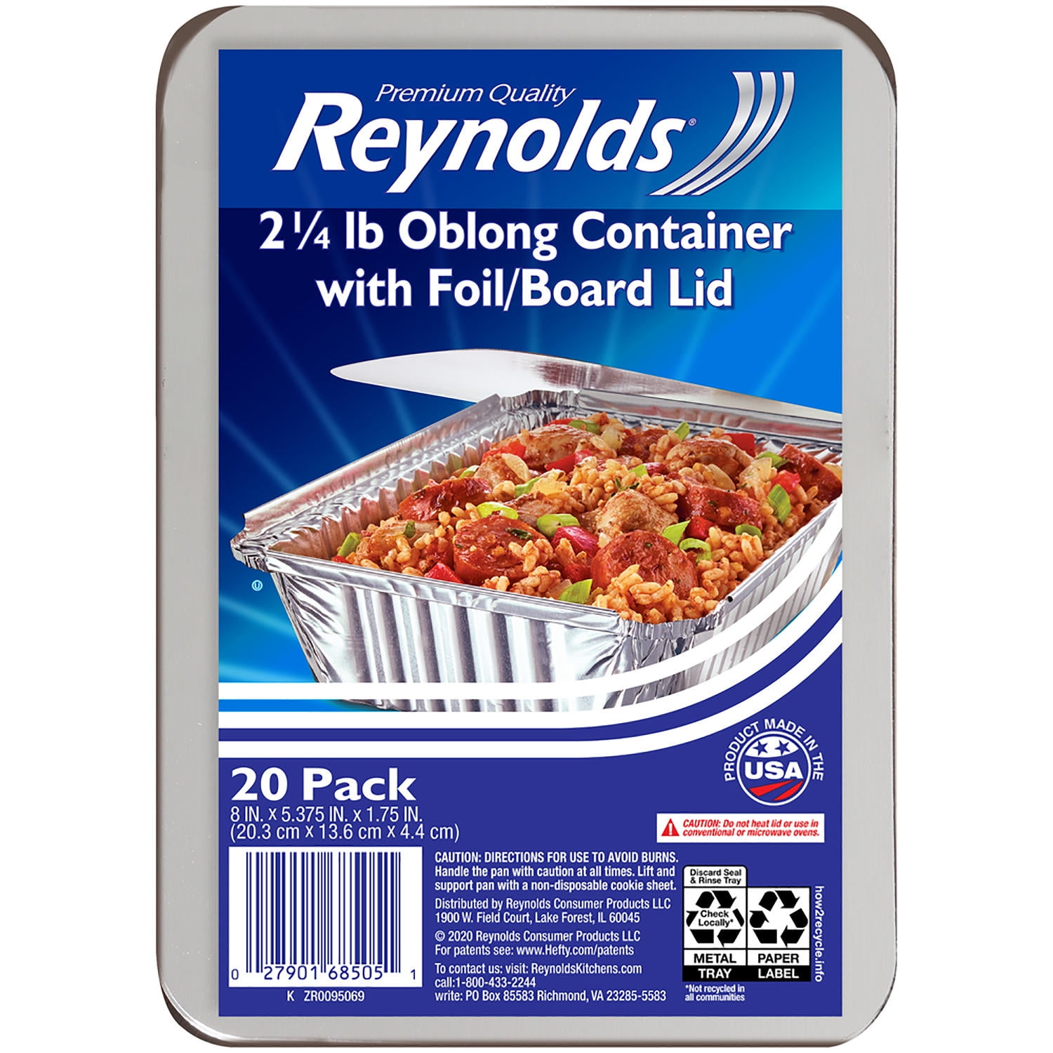 Reynolds Oblong Foil Take Out Containers With Lids (20 Ct.) - Walmart.com