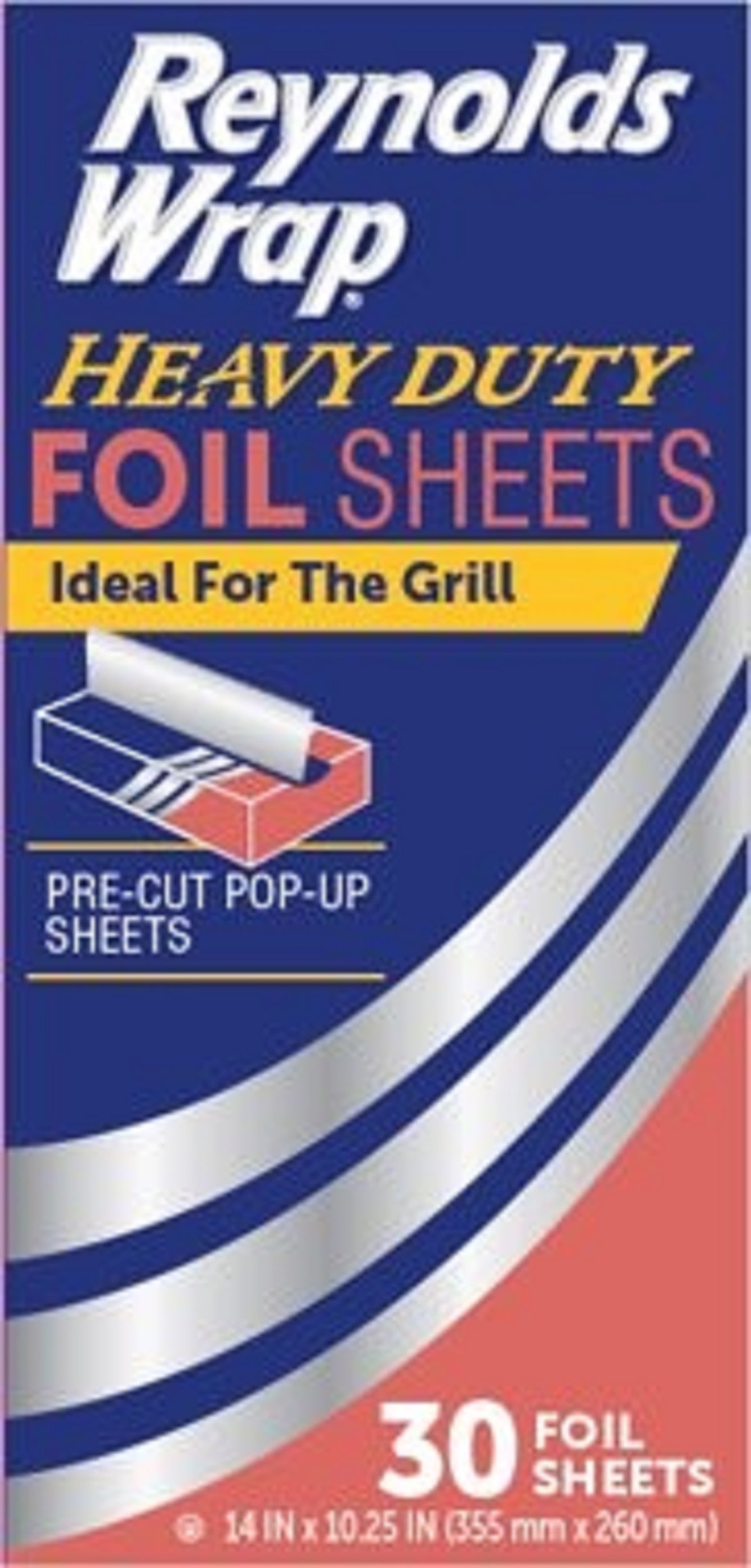 Reynolds Wrap Pre-Cut Pop-Up Heavy Duty Aluminum Foil Sheets, 14x10.25 ...
