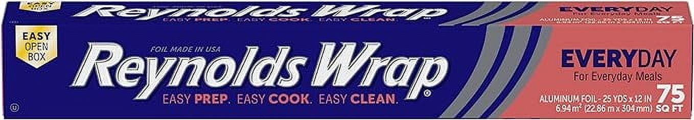 Reynolds Wrap Standard Aluminum Foil, 75 Square Feet, 1 Ea, 2 Pack ...