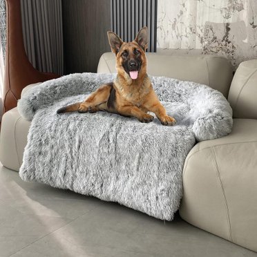 PawHut Raised Dog Couch with Cushion for Large-Sized Dogs, Dark Blue ...