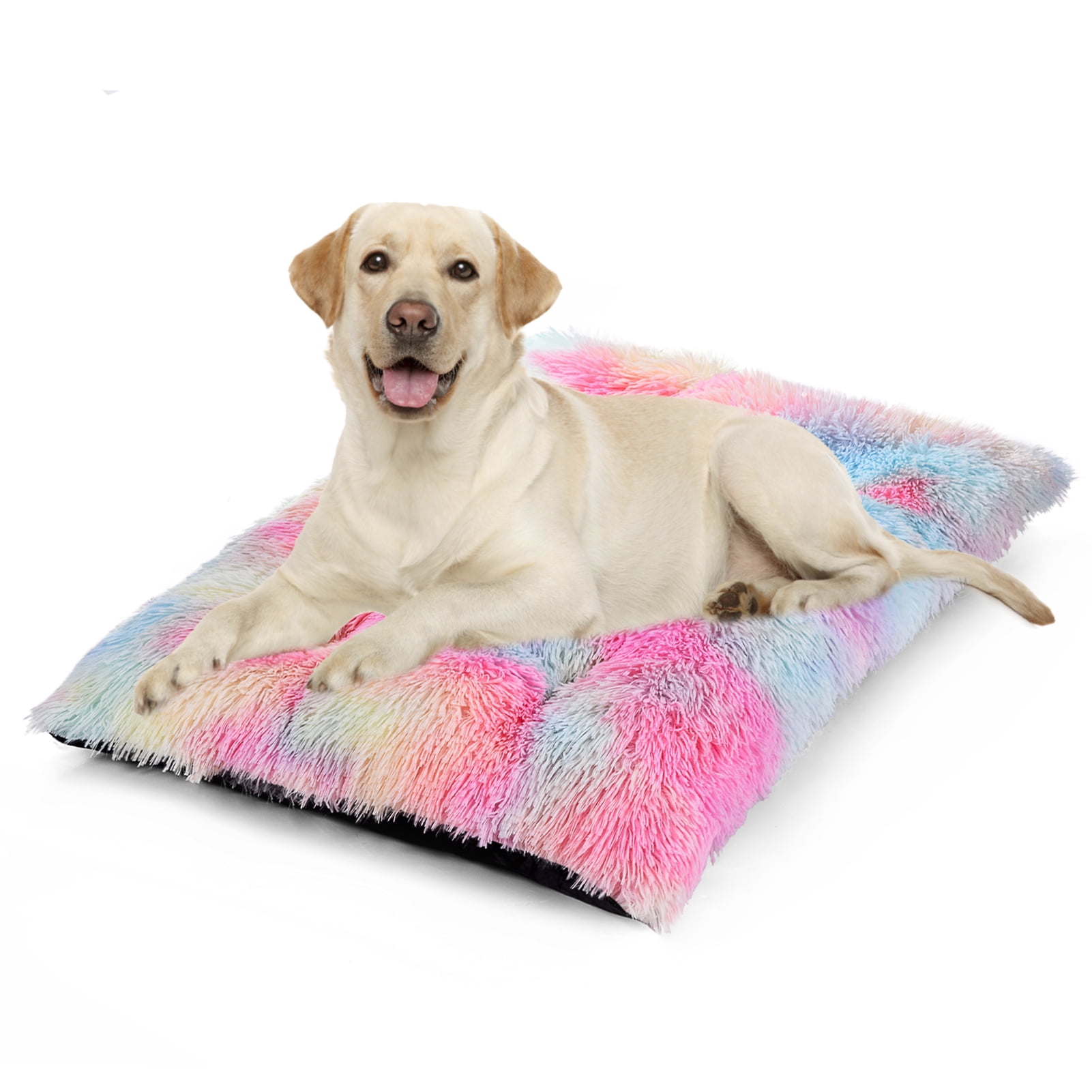 Reyox Large Dog Bed, 35 x 23 inch Fluffy Plush Dog Cage Bed, Washable ...