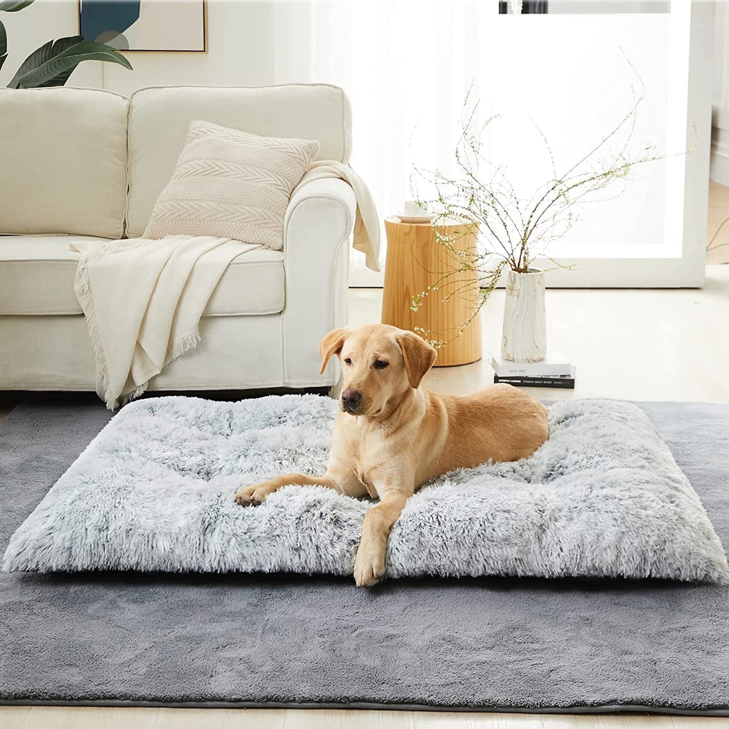 Free Shipping! Reyox Large Dog Bed, 48 x 29 inch Plush Washable Cage ...