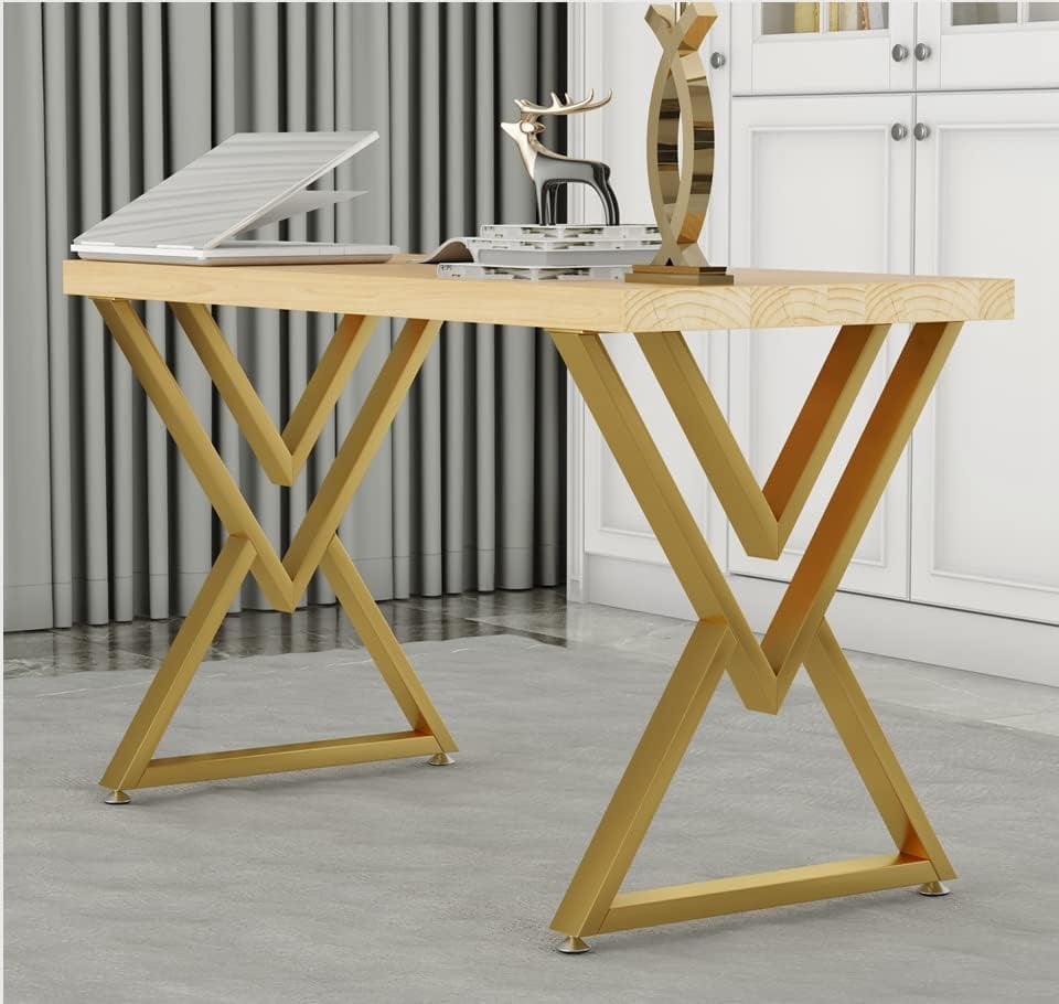 Reyox Table Legs 28 inch GoldMetal Modern Desk Legs Diamond Shape ...