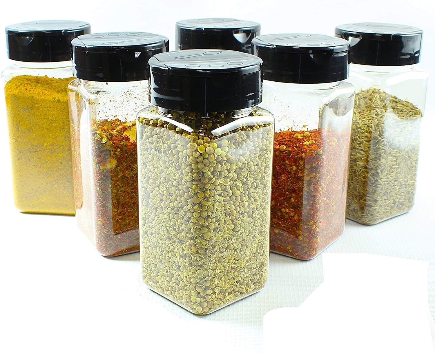 ReyoxSalt Pepper Glass Jar Spice Holder Dispensers Oregano and Chilly ...