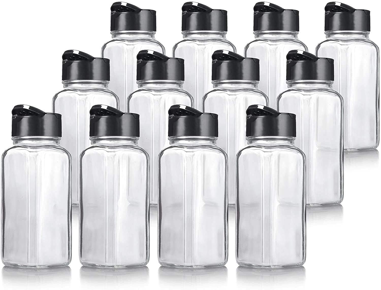 ReyoxSalt Pepper Glass Jar Spice Holder Dispensers Oregano and Chilly ...