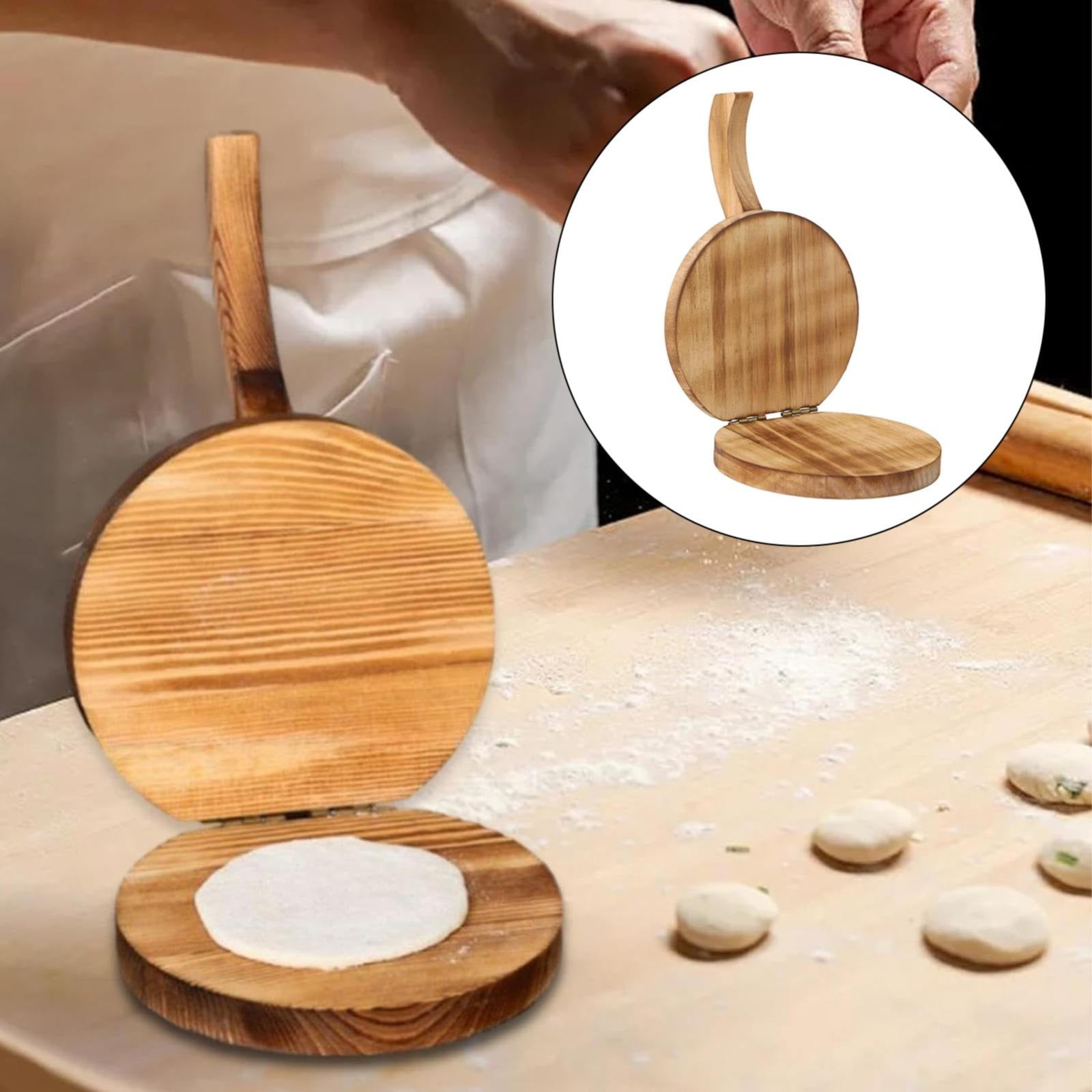Reyuw Taco Shaper for Frying,5 Inches Round Wooden Tortilla Press Maker ...
