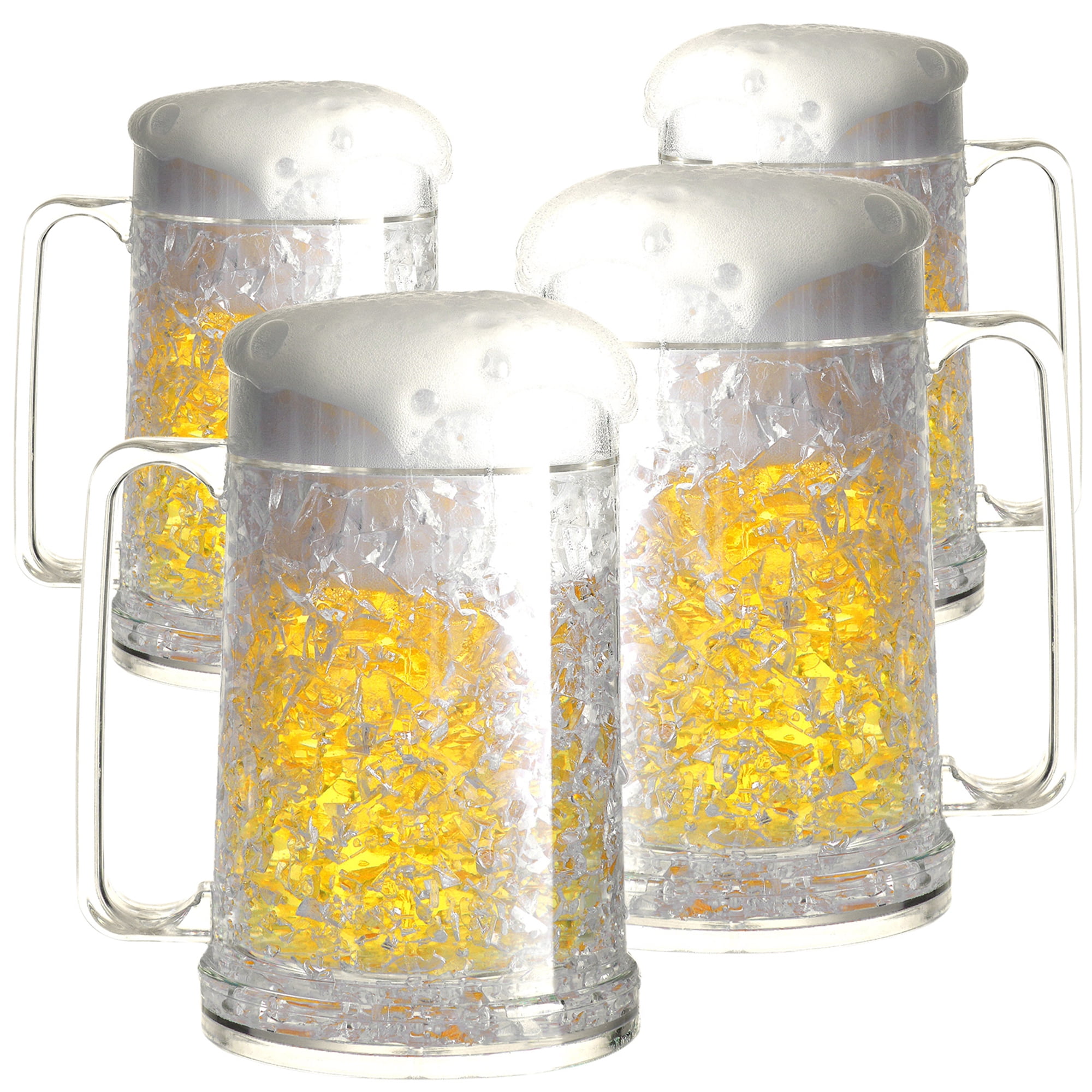 Rezlli Freezer Mugs, Double Wall Frosty Ice Cups with Gel, 16oz ...