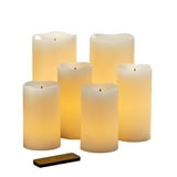 Gerson Glow Wick LED Color Changing Wax Candles, 6-piece, Flame Moving ...