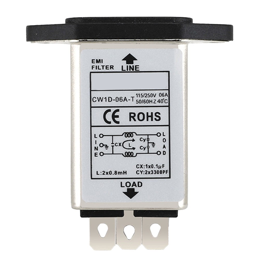 Rfi Outlet Filter Ac Cw1D-T Type Suppressor Power Line Noise Filter Cw1D-06A-T - Walmart.com