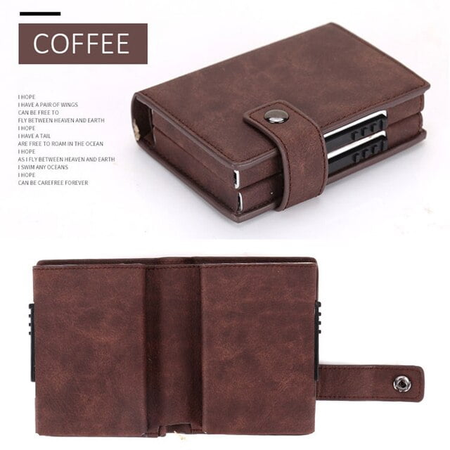 Rfid Blocking Double Credit Card Holder 10 Cards Case Big Men Carbon ...