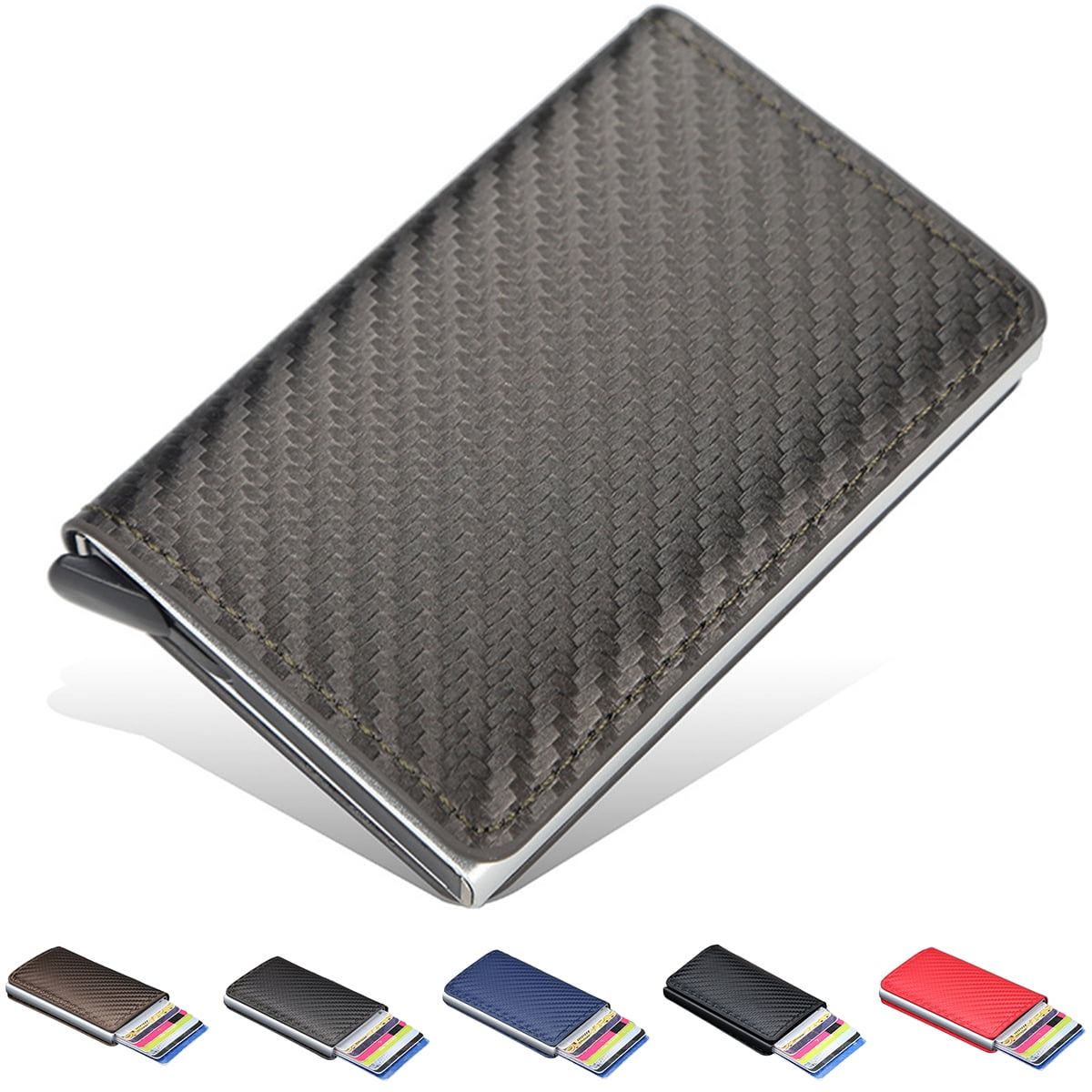Rfid Smart Wallet Card Holder Metal Thin Slim Men Women Wallets Pop Up ...