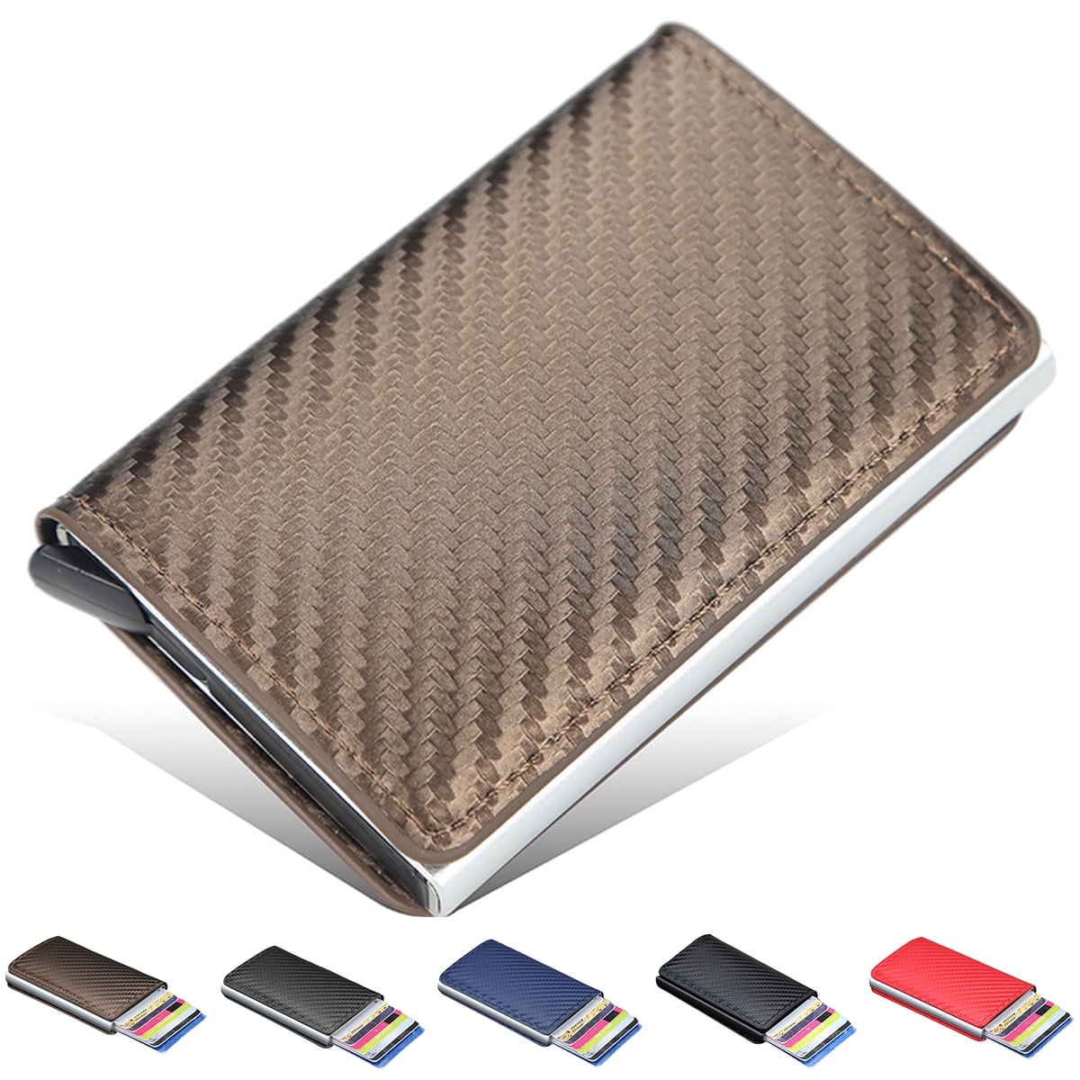 Rfid Smart Wallet Card Holder Metal Thin Slim Men Women Wallets Pop Up ...