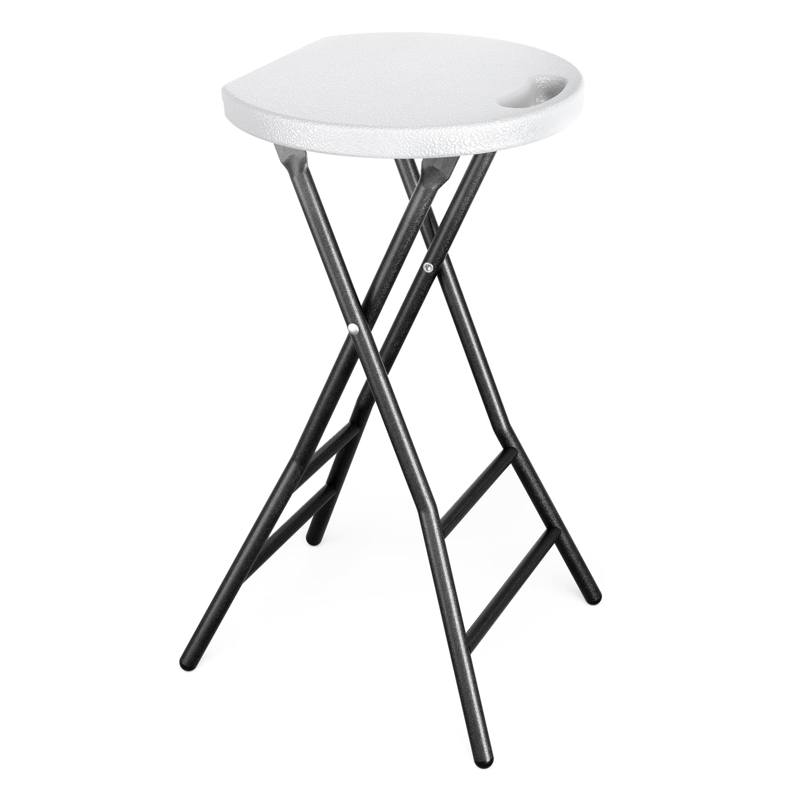 Rfiver Strong Metal Foldable Stool, 24-Inch Round, 300lbs Capacity, 1 ...