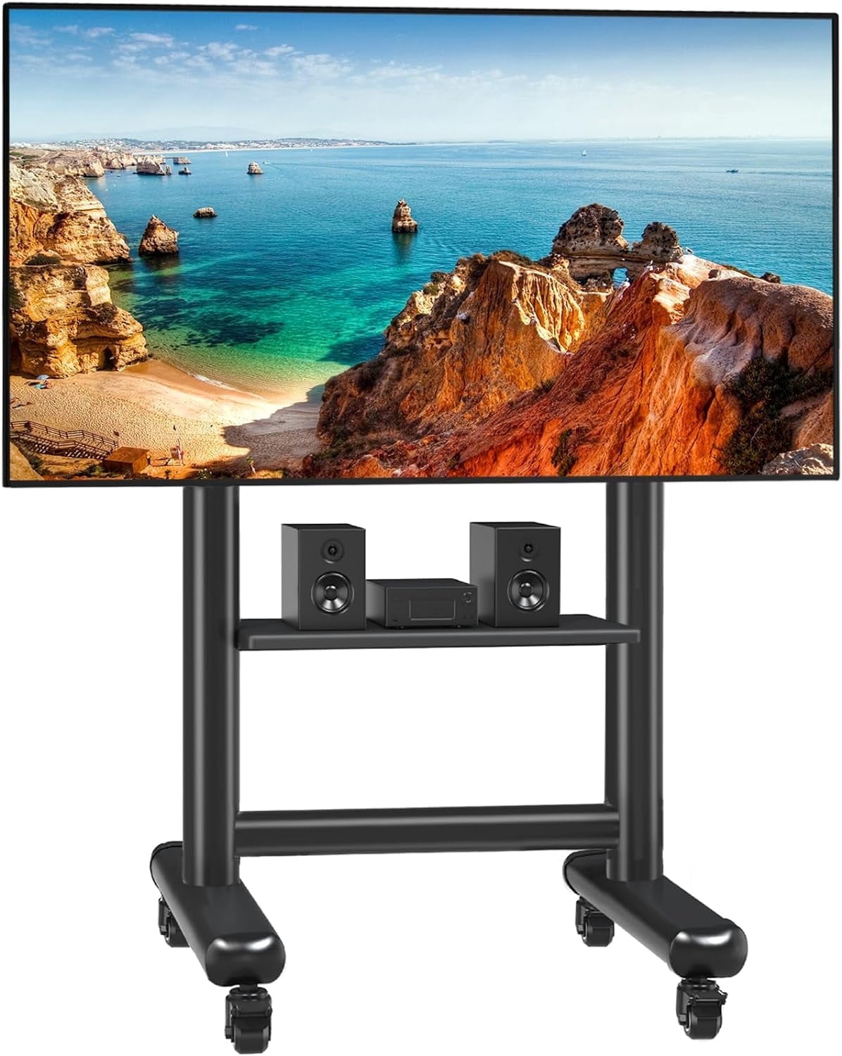 Rfiver Heavy Duty Mobile TV Cart for 50-92 Inch Large TVs up to 200 Lbs ...