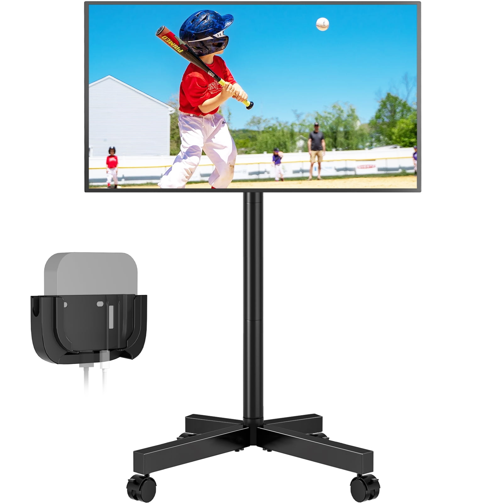 Rfiver Rolling TV Stand with Power Outlet, Portable TV Stand with Apple ...