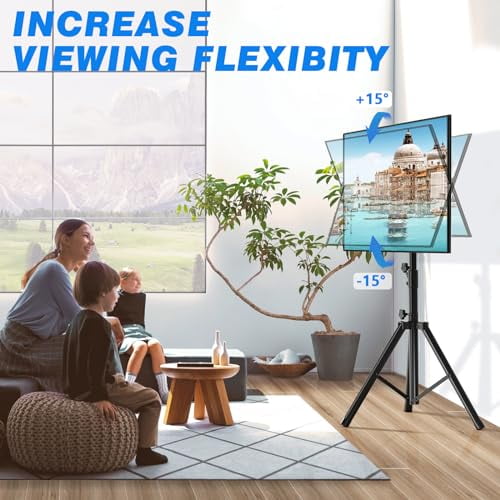 Rfiver Tripod TV Stand, Portable TV Stand Mount for 37-80 Inch LED LCD ...