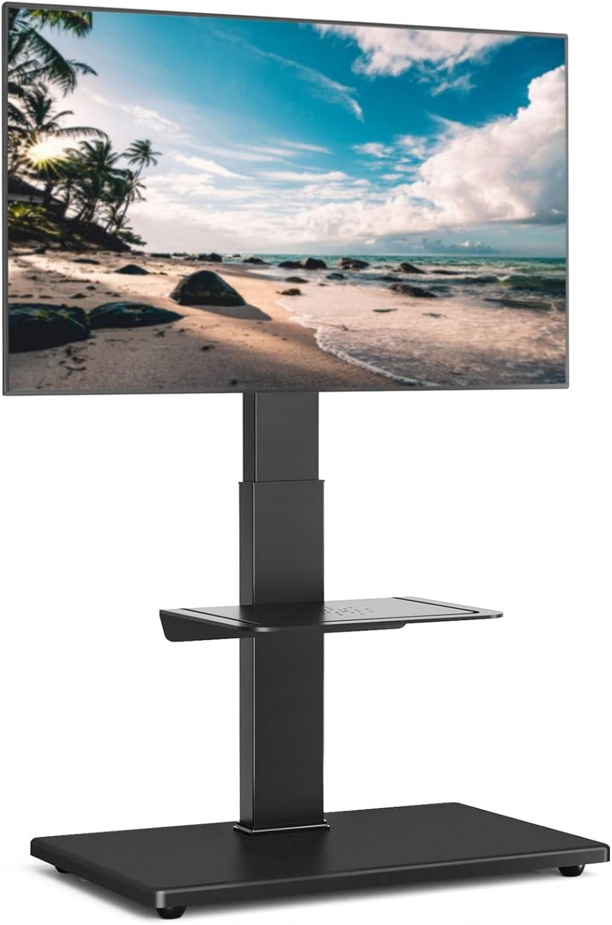 Rfiver Universal Swivel Floor TV Stand with Sturdy Wood Base for 40-77 ...