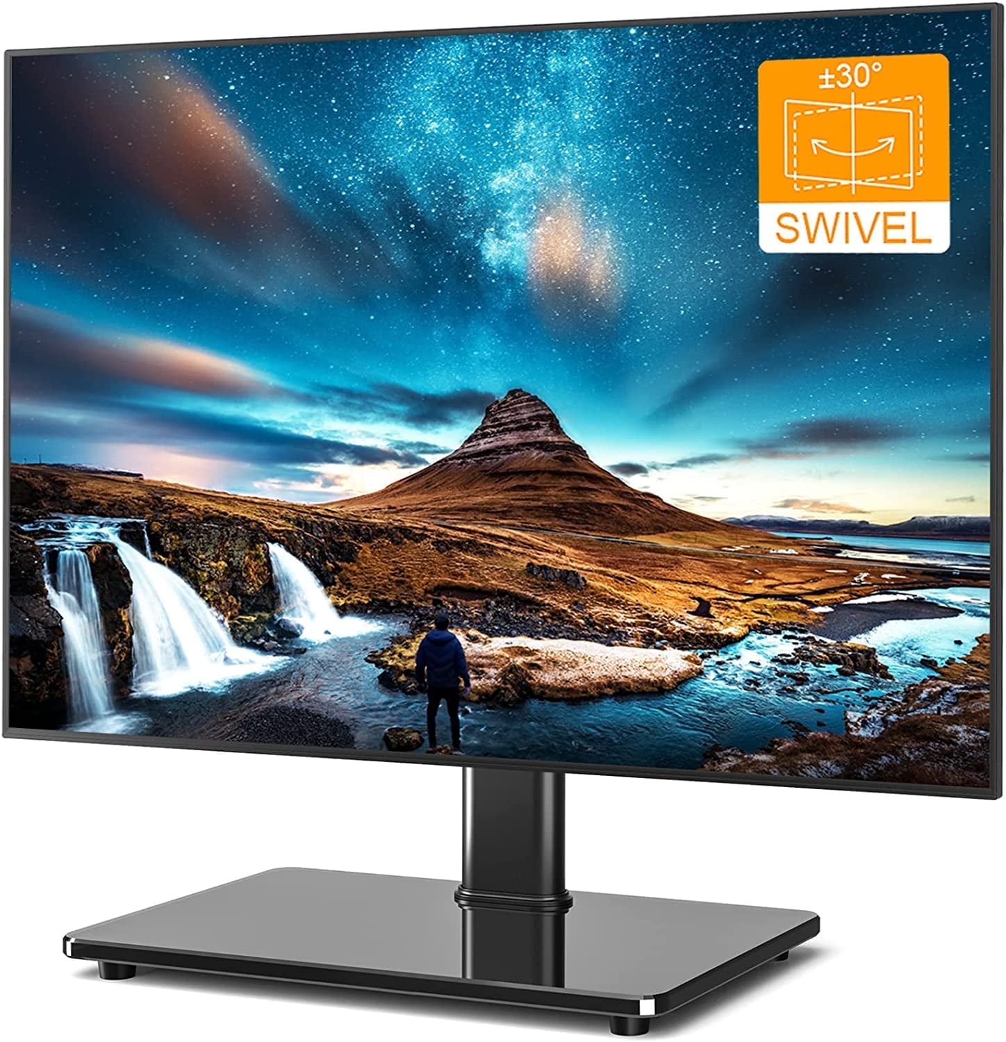 TAVR Furniture Universal Swivel TV Stand, Table Top Television Stands ...