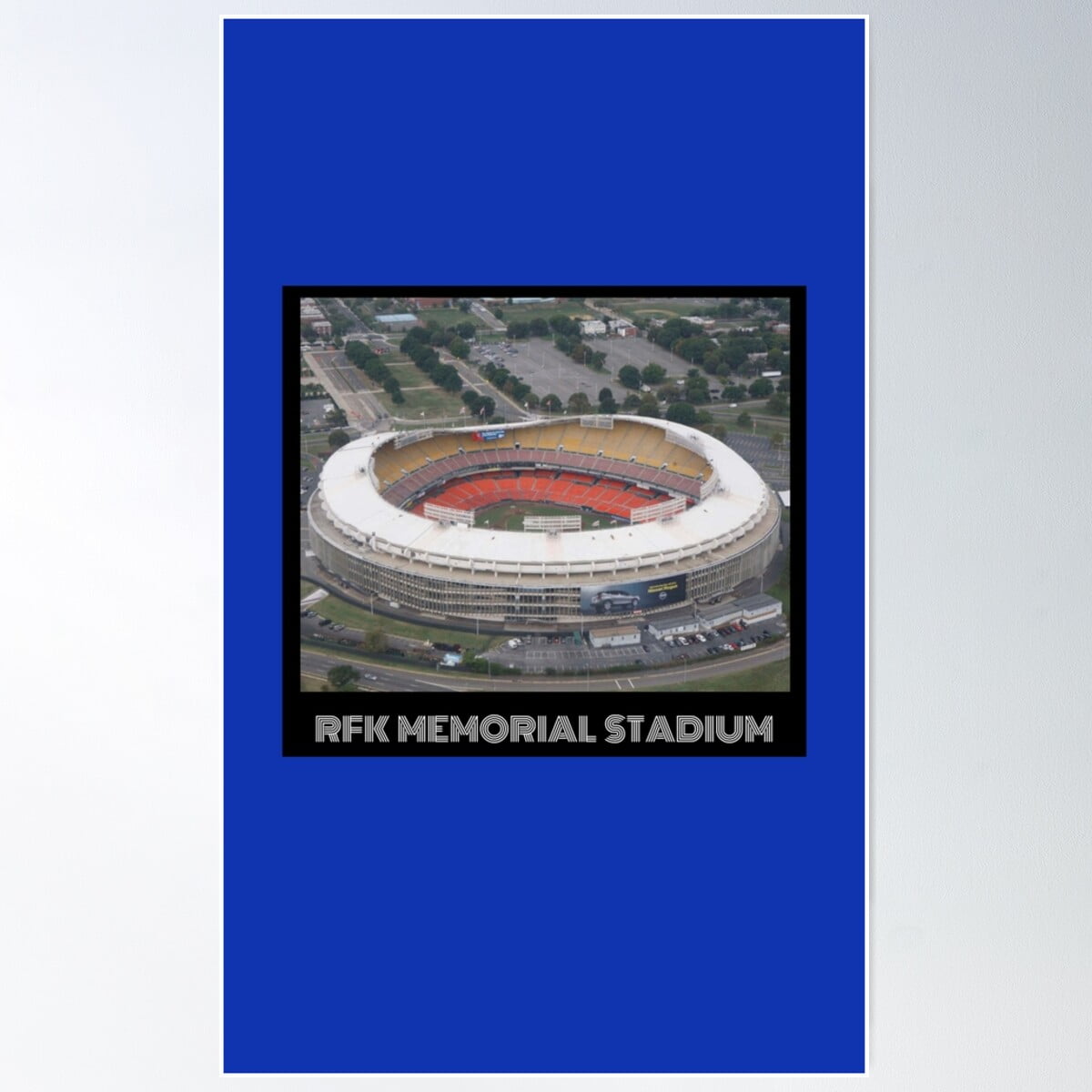 Rfk Memorial Stadium- Senators Blue Poster Wall Art, Modern Wall Decor ...