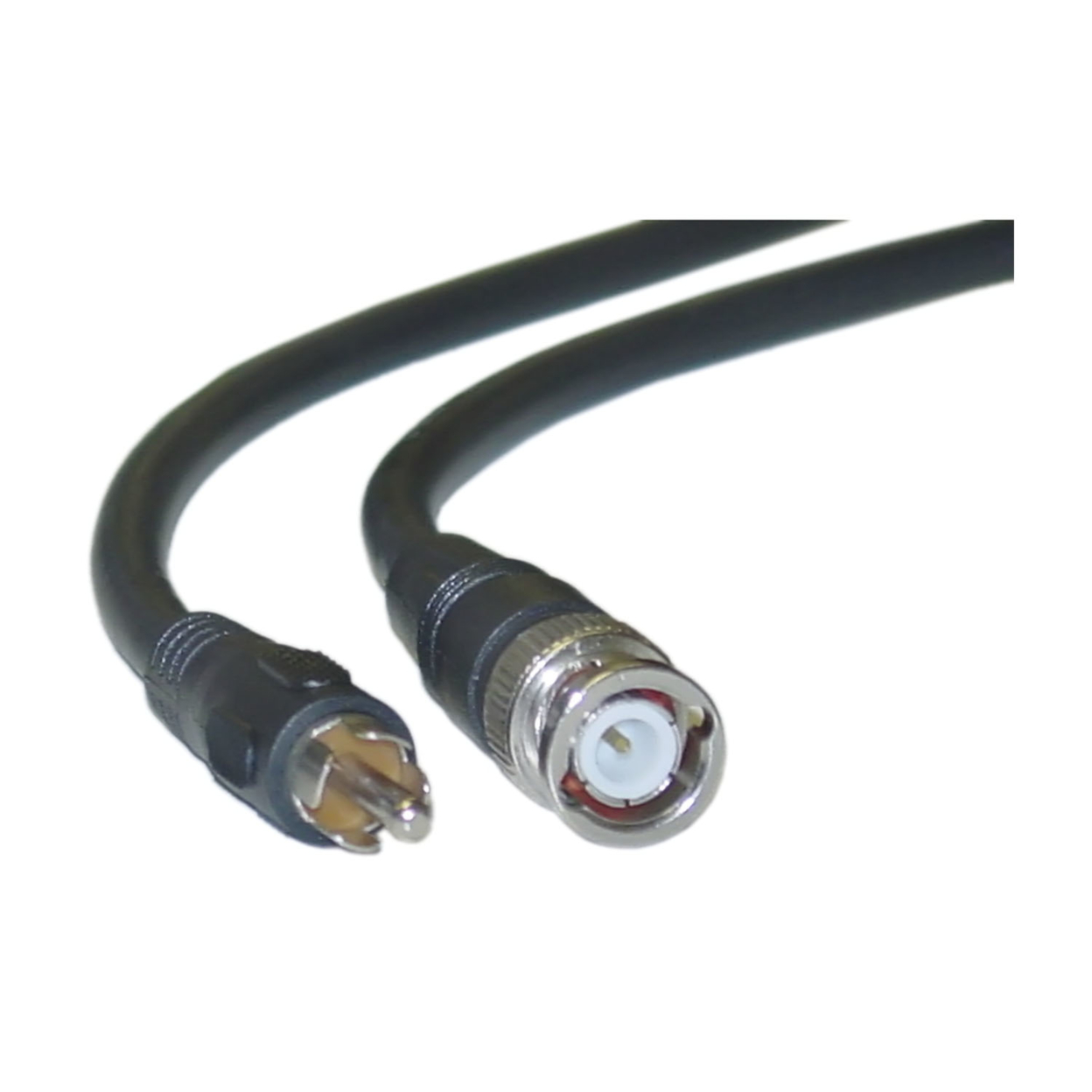 Rg59U Coaxial Bnc To Rca Video Cable, Black, Bnc Male To Rca Male, 75 Ohm, Braid, 25 Foot ...
