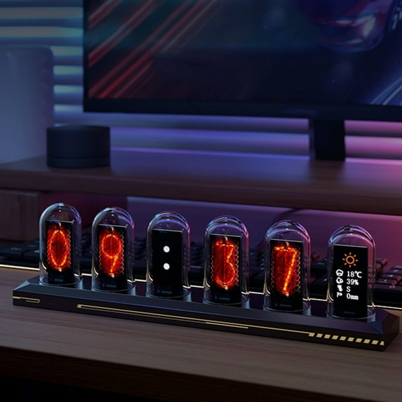 Rgb Aluminum Alloy Nixie Tube Clock Diy Digital Tube Clock Rgb Clock ...