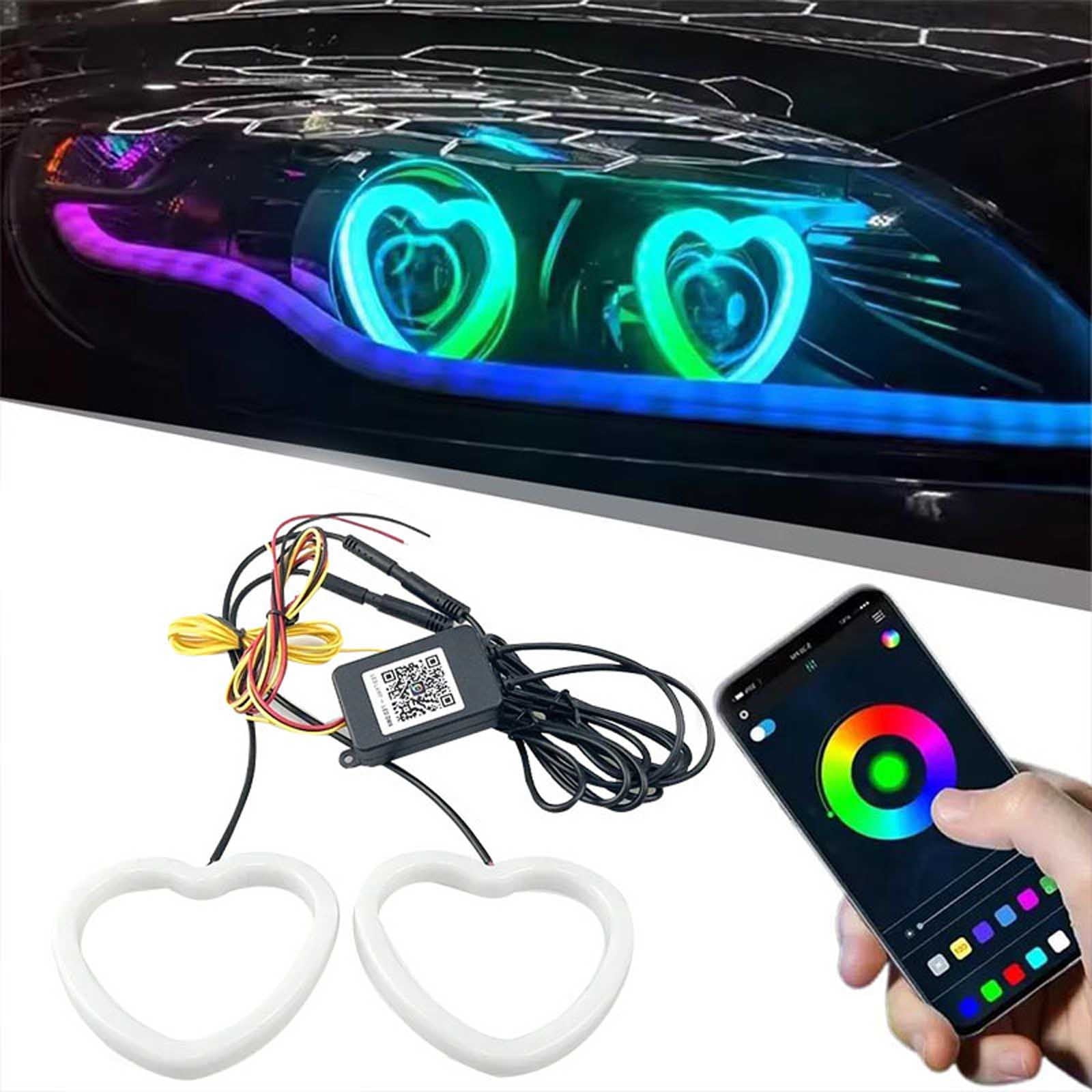 Rgb Color Wake-Up Light, App Control Led Aperture Headlight, Dimmable ...