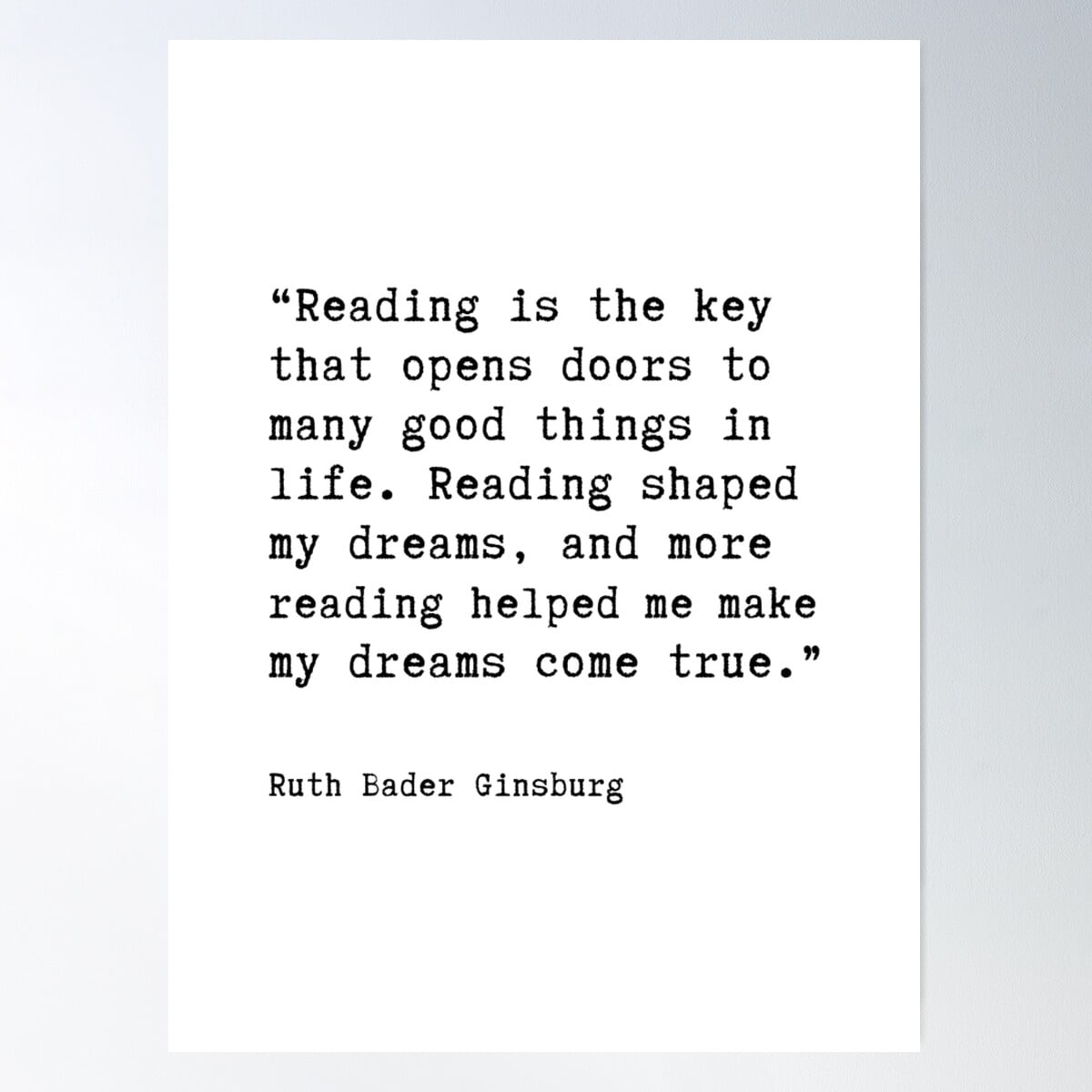 Rgb, Reading Is The Key That Opens Doors Poster Wall Art, Modern Wall ...