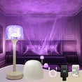 Rgb Table Lamp Ocean Wave Projector Light, Rechargeable Dimmable Night ...