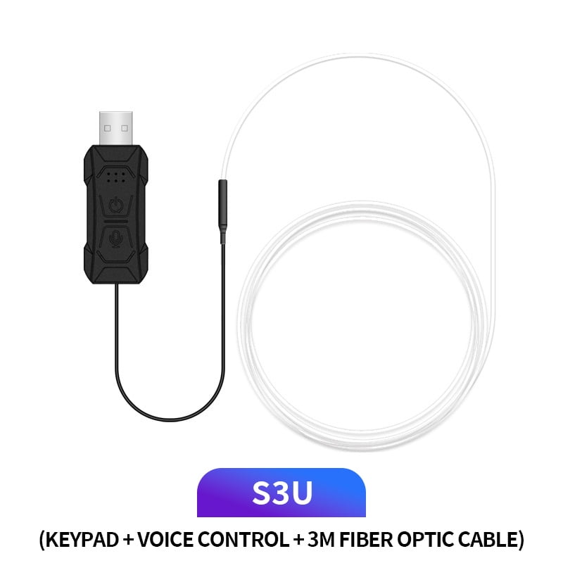 Rgb led light strip for car interior 1m2m3m4m5m usb fiber optic ...