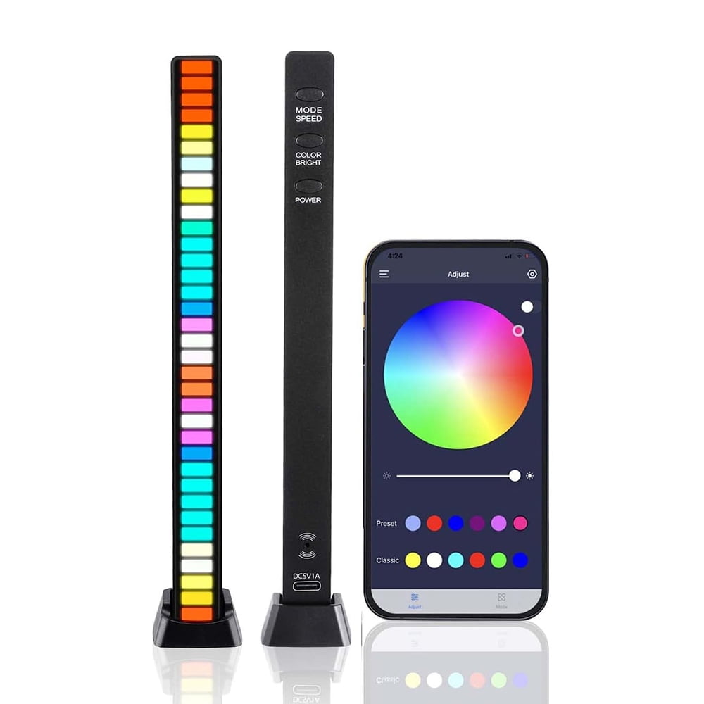 Rgb music sound control led ambient light with usb app control pickup ...