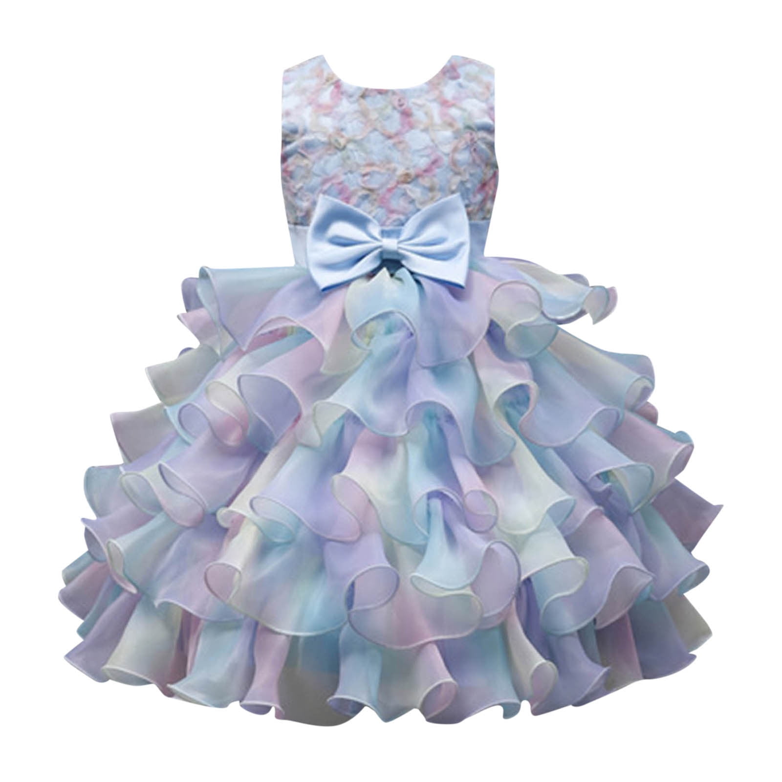Rgdypko 2025 Cute Children's Girls Long Elegant Sleeveless Mesh ...