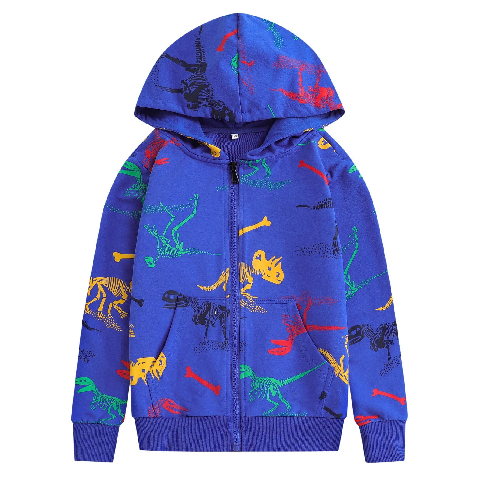 Rgdypko Hoodies For Teen Boys Toddler Lightweight Zip Up Hooded Sweatshirt Kids Dinosaur Print ...