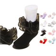 Rggeeun Baby Socks Ruffle Socks Lace Beads Trim Cotton Socks Boys Girls ...