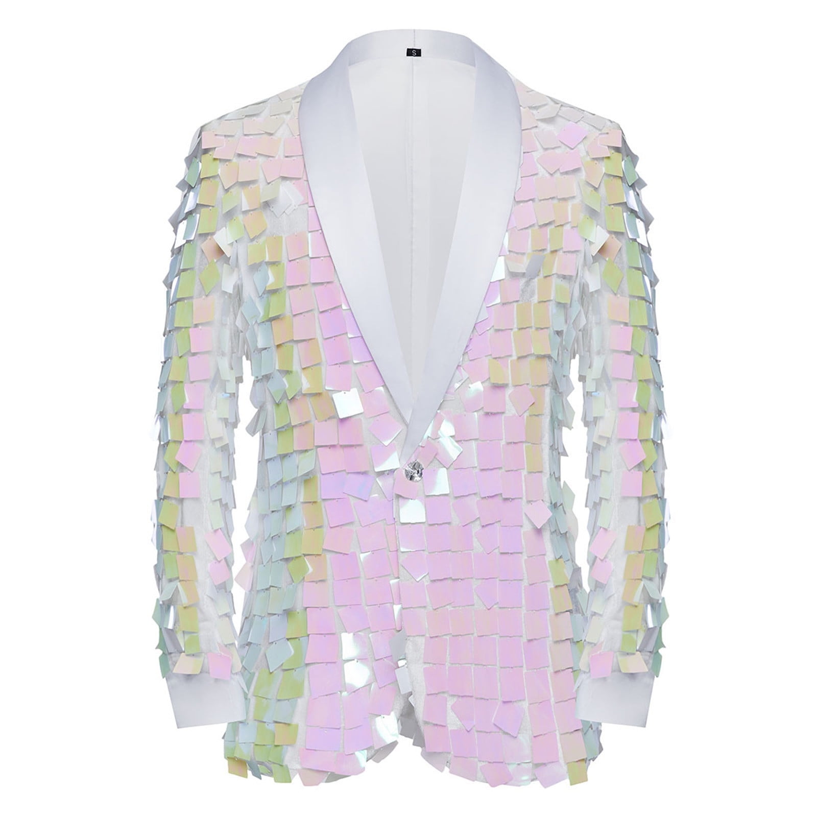 Rggeeun Blazer For Men Stylish Suit Jacket With Sequin Design Mens ...
