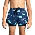 Rggeeun Child Boys Swimsuit Set Cute Animal Pattern Elastic Waist Wide ...