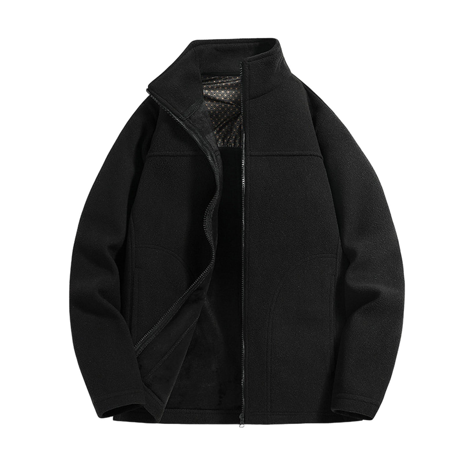 Rggeeun Men's Jacket Winter Thermal Lined Zip Up Coat With Heating Slim ...