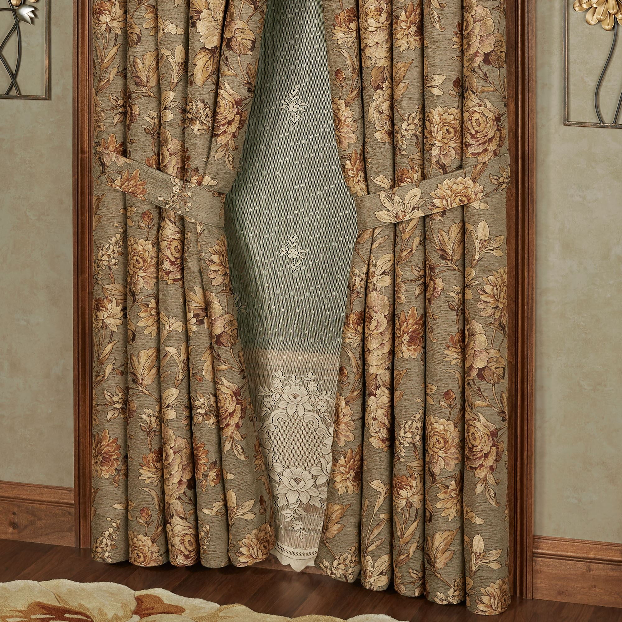 Rhapsody Wide Tailored Curtain Pair Multi Warm Curtains Tailored 100 x ...