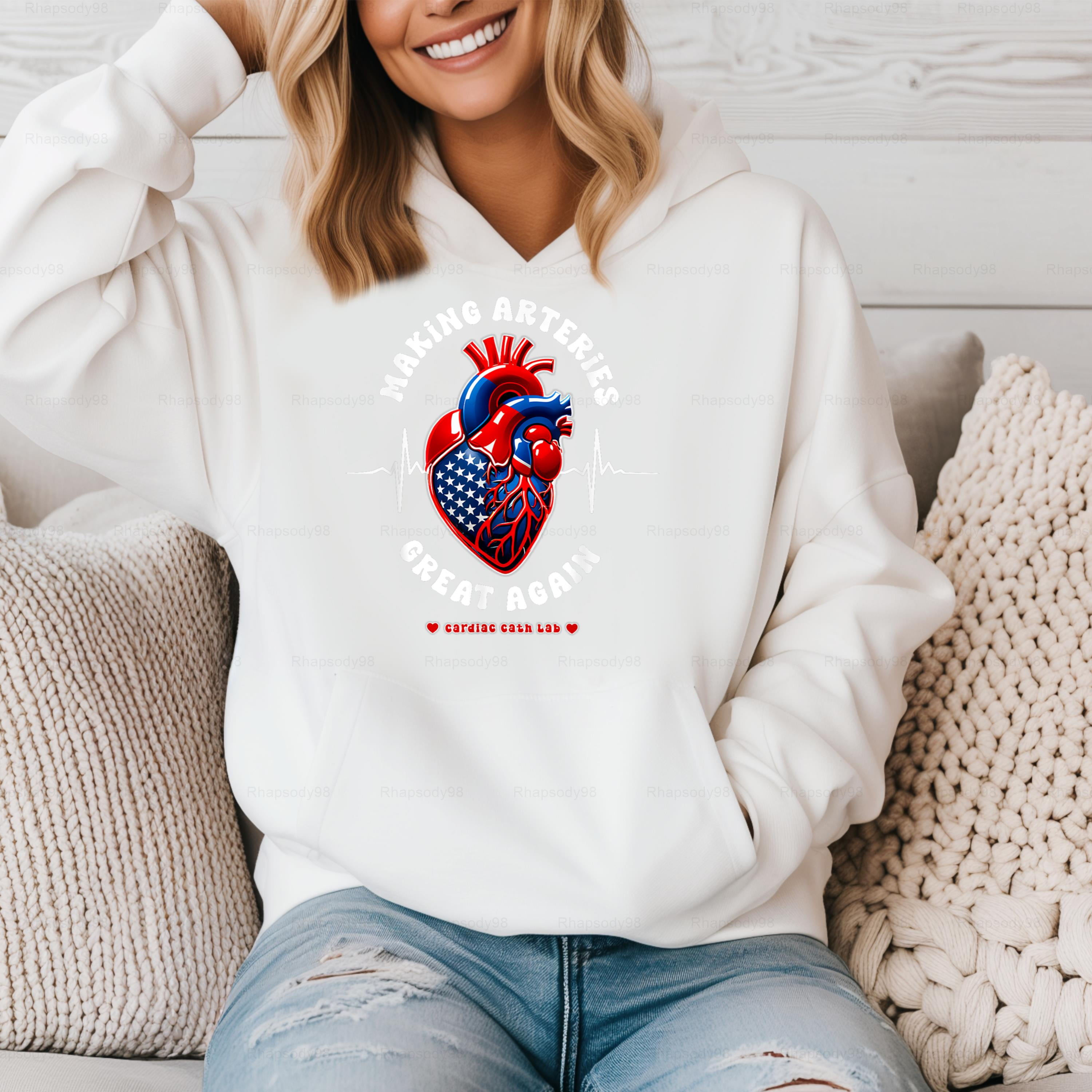 Rhapsody98 Cardiac Cath Lab T-shirt Making Arteries Great Again Funny ...