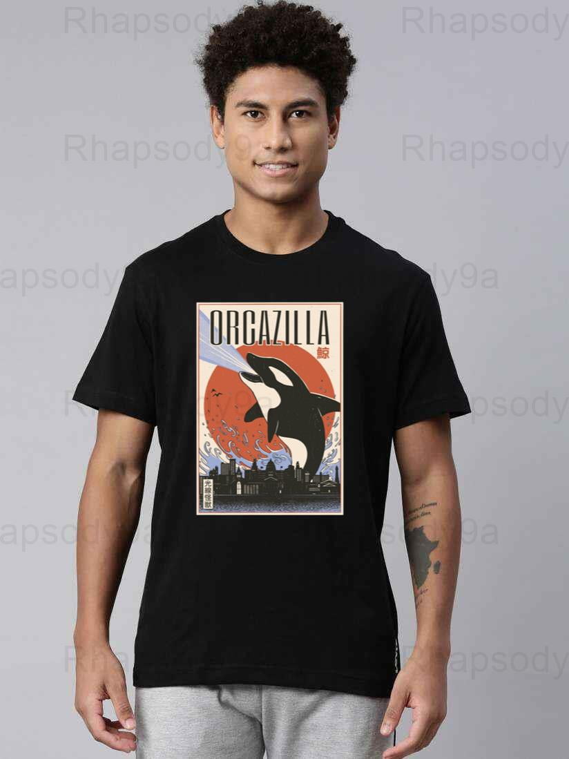 Rhapsody9a Orcazilla T-shirt with Japanese Poster-Style Orca Monster ...