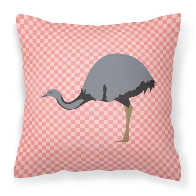 Rhea Pink Check Fabric Decorative Pillow - 14 x 14 in. - Walmart.com