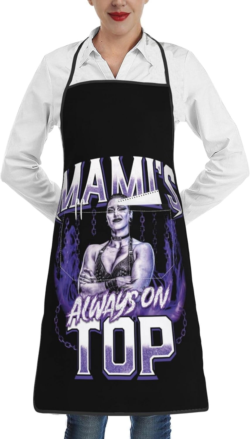 Rhea Ripley Apron, Pocket Kitchen Restaurant Menu Chef For Men And ...