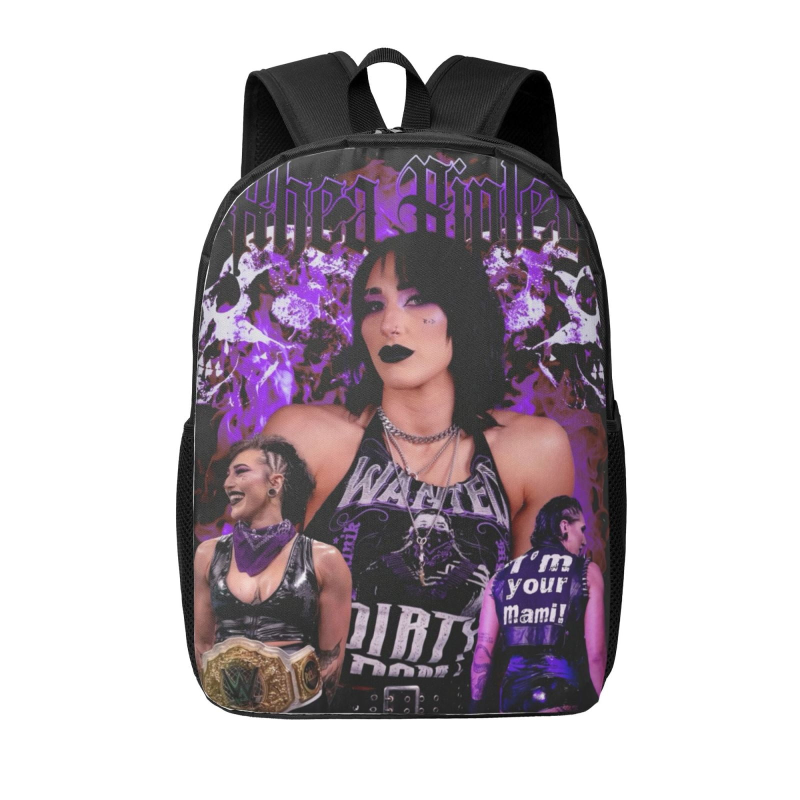 Rhea Ripley Backpack 17 Inch Cute Cartoon Casual Students Laptop Bags ...