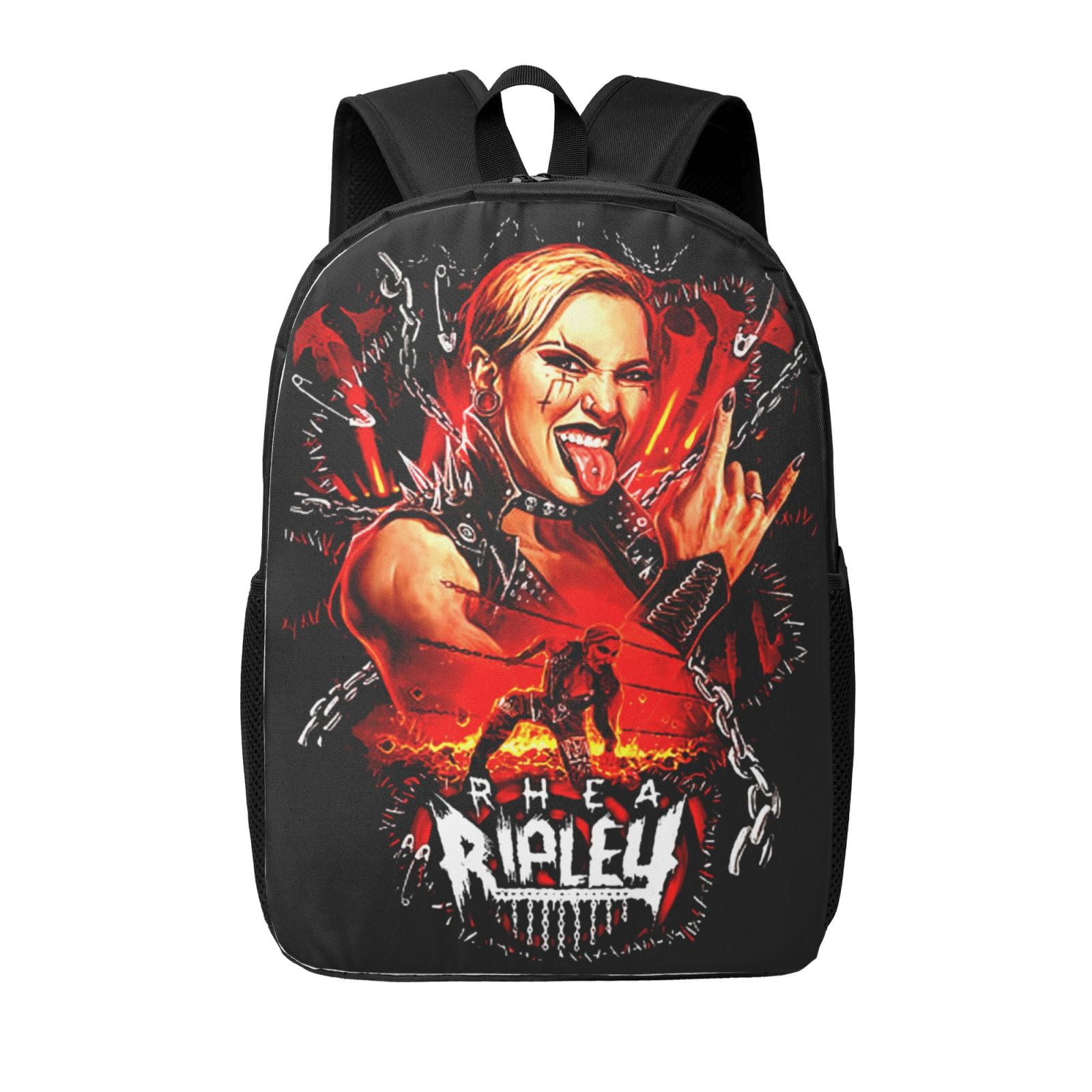 Rhea Ripley Backpack 17 Inch Cute Cartoon Casual Students Laptop Bags ...