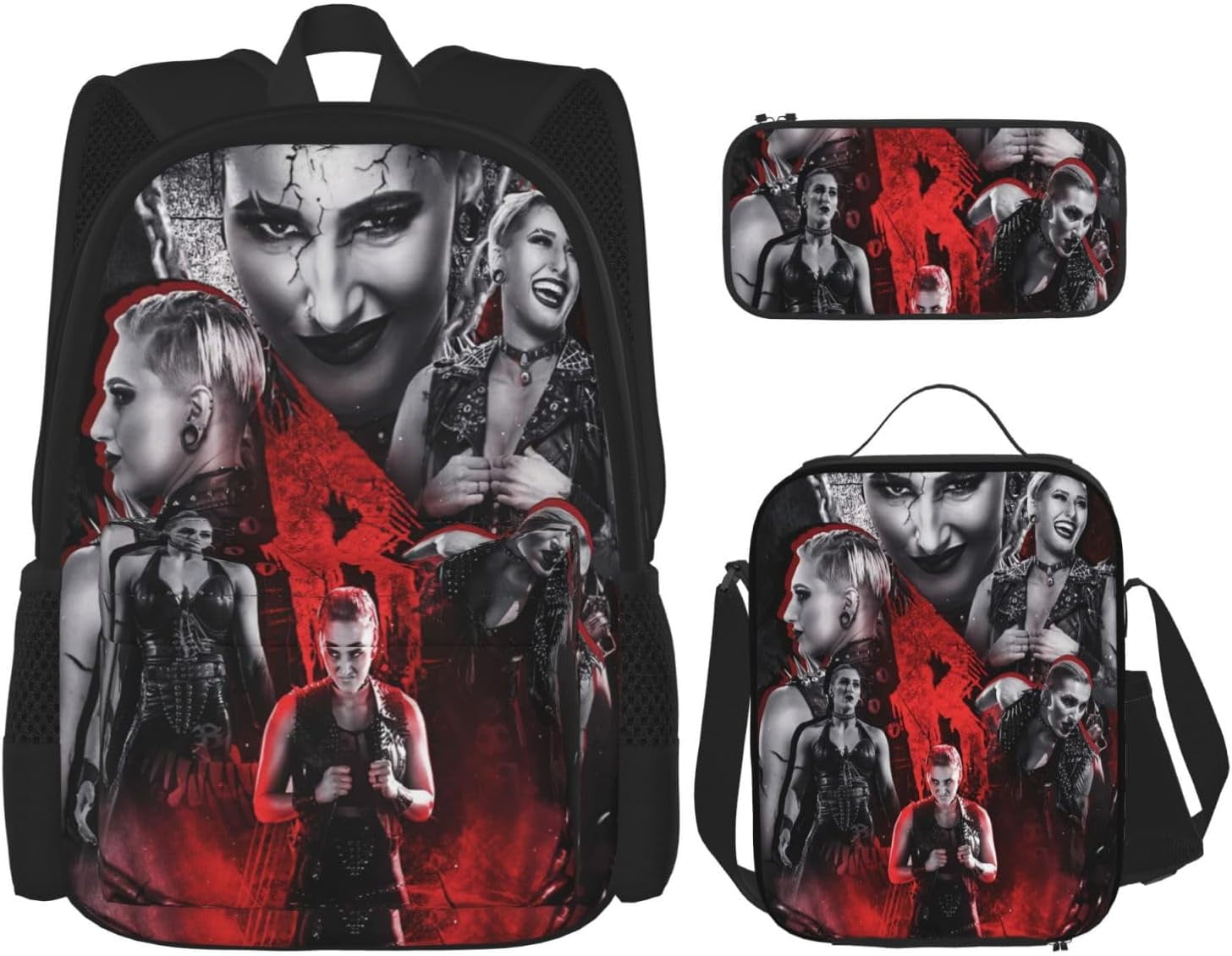 Rhea Ripley Backpack 3 Pieces Set With Lunch Box And Pencil Pouch ...