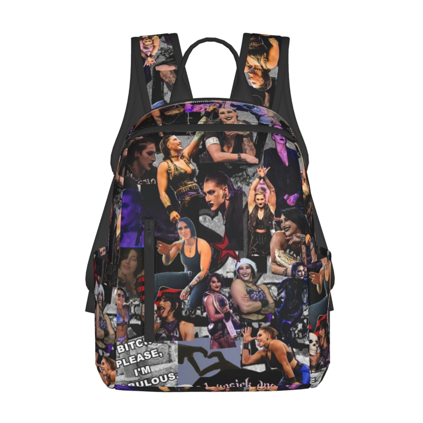 Rhea Ripley Backpack Cute Cartoon Students Laptop Bags Bookbag ...