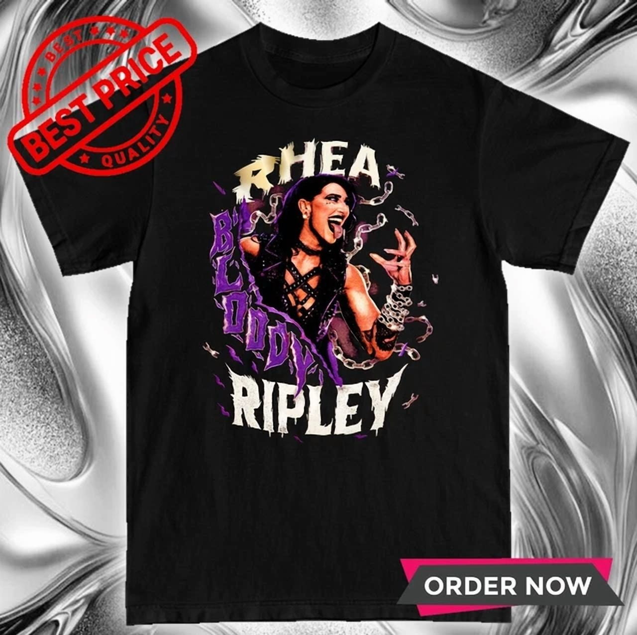 Rhea Ripley Blddy T-Shirt ,Black Color,Size XL - Walmart.com